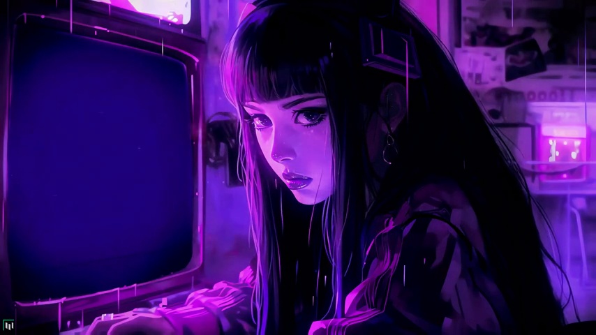 Sad Purple Girl Magic Space Dust 4167