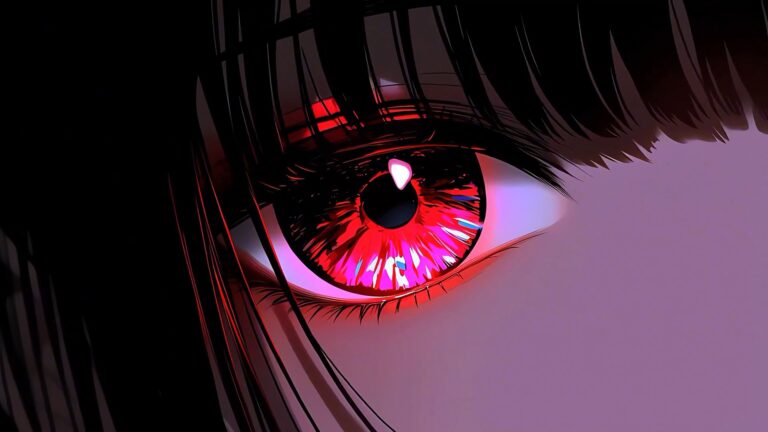 Anime Girl Face With Red Eyes 3359